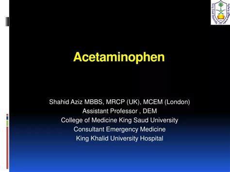 Ppt Acetaminophen Powerpoint Presentation Free Download Id 9723925