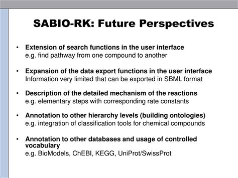 Ppt Sabio Rk Making Reaction Kinetics Data Accessible Martin Golebiewski Powerpoint