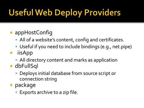 Ppt Deploying Web Sites Applications And Web Services With Web Deploy Powerpoint Presentation