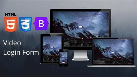 How To Make A Website With Login And Register Html Css And Javascript Video Background Youtube