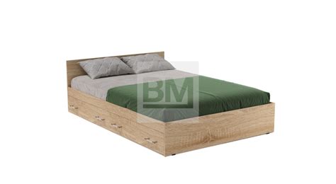 Двуспальная кровать с ящиками Амели 140х200, Сонома купить в Воронеже ...