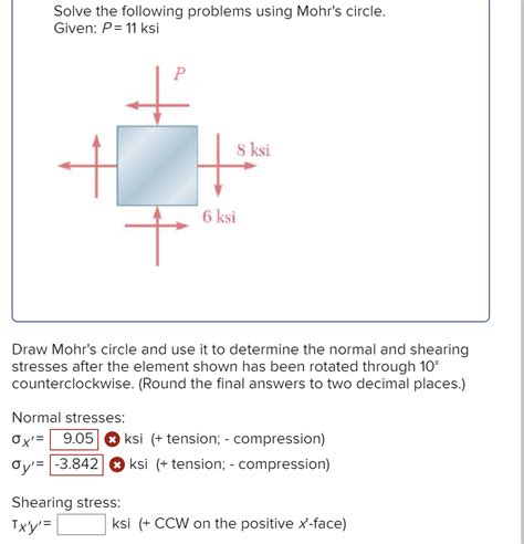 Solved Solve The Following Problems Using Mohr S Chegg
