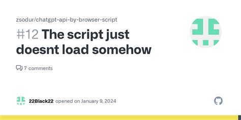 The Script Just Doesnt Load Somehow · Issue 12 · Zsodurchatgpt Api By