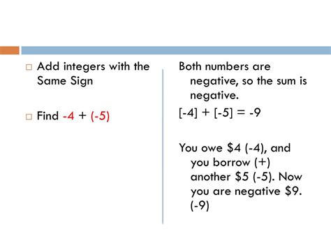 PPT Adding Integers PowerPoint Presentation Free Download ID