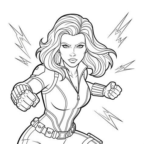 Black Widow Vihainen Värityskuva Lataa Tulosta Tai Väritä Verkossa