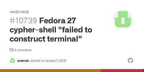 Fedora 27 Cypher Shell Failed To Construct Terminal · Issue 10739