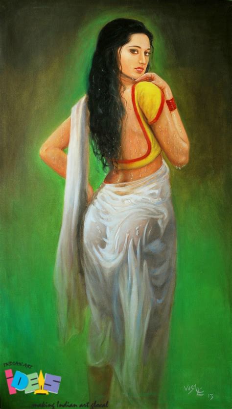Desi Art Indian Art Paintings Galleries Saree Art Painting Female
