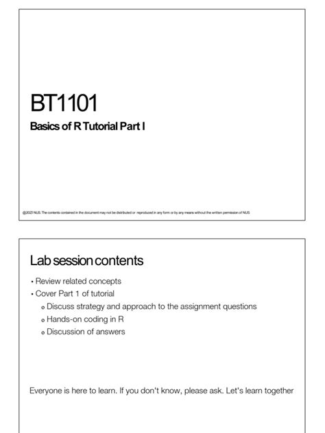 bt1101 l1 lab basics of r ay2425 pdf variable computer science
