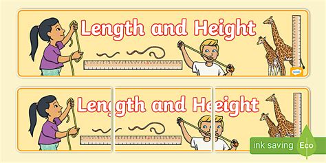 👉 Length And Height Display Banner Teacher Made