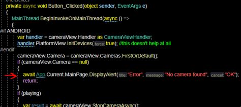 cameras not being detected on published app works just fine when build