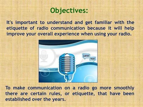 Radio Etiqette Guidelines Pptx