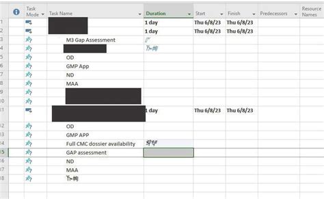Random Outputs Resulting From Entering Data Into Ms Project File Primarily The Duration Column