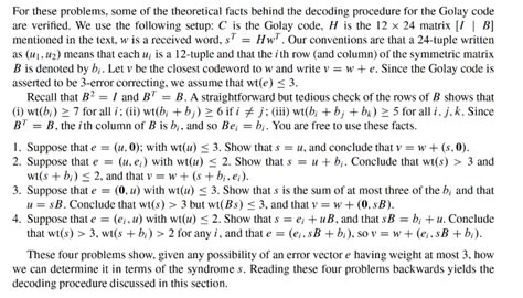 Solved For These Problems Some Of The Theoretical Facts