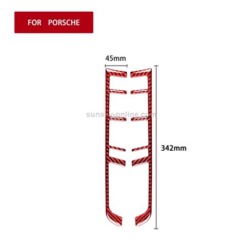 자동차 탄소 섬유 기어 버튼 프레임 포르쉐 마카 2014 2021 왼쪽 및 오른쪽 드라이브 유니버설 빨간색에 대 한 장식 스티커
