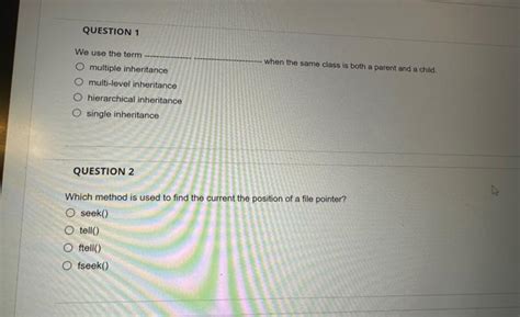 Solved We Use The Term Multiple Inheritance When The Same