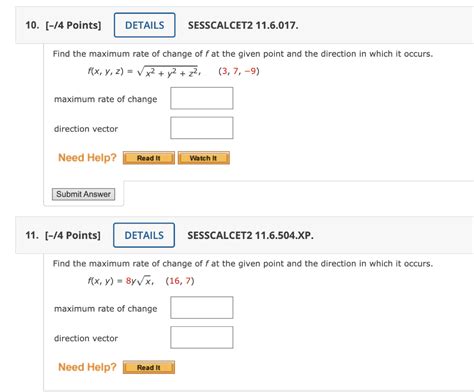 Solved Find The Maximum Rate Of Change Of F At The Given Chegg Com
