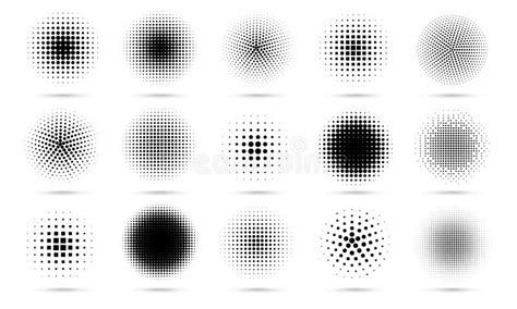 Circle Halftone Abstract Dotted Circles Round Halftones Geometric Dots Gradient And Pop Art