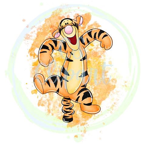 Tigger Clipart Tigger Png Digital Clipart Diseño De Sublimación
