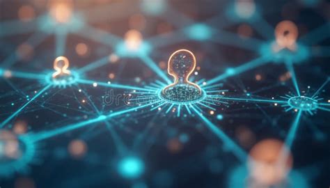 Vibrant Network Interconnected Glowing Nodes Symbolizing Digital Communication Social