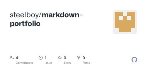 Github Steelboymarkdown Portfolio