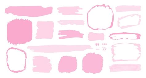 따옴표 비문 및 메시지에 대한 빈 템플릿 프레임과 배너 다양한 모양의 반점 텍스트와 제목을 배치합니다 핑크 색상으로 설정된 벡터입니다 텍스트 박스에 대한 스톡 벡터 아트 및