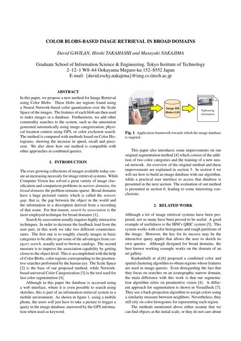 PDF Color Blobs Based Image Retrieval In Broad Domains