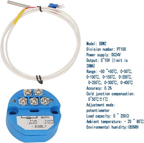 Temperature Transmitter Module Pt100 Dc 24v Output Australia Ubuy