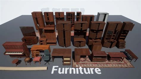 Post Soviet Furniture Unityhub Pro бесплатные ассеты для Unity и Unreal Engine