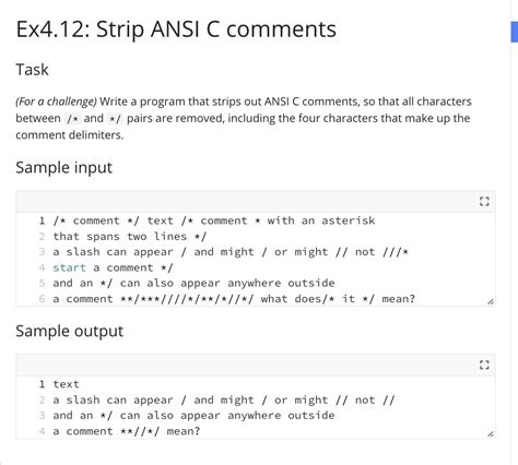 Solved Ex412 Strip Ansi C Commentstaskfor A Challenge