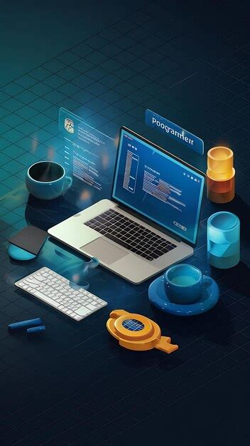 Programmer Workflow Illustration Concept 3d Illustration Vector Premium Ai Generated Image