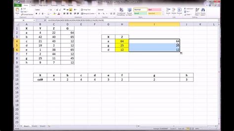Excel Vlookup Nested Hlookup Youtube