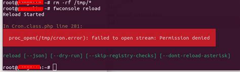 Fwconsol Reload Error General Help Freepbx Community Forums