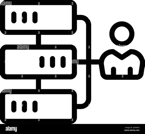 Customer Database Scheme Icon Outline Customer Database Scheme Vector Icon For Web Design
