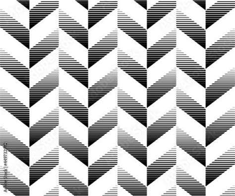 Seamless Halftone Rhombus Stripe Line Pattern Vector On Black Background Halftone Rhombus