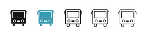 Bus Icon Set 45997217 Vector Art At Vecteezy