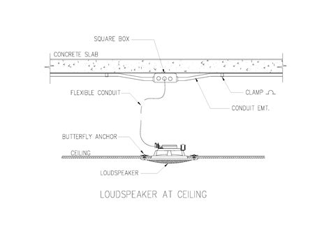 Loudspeaker Ceiling Installation Dwg Autocad Cad Block