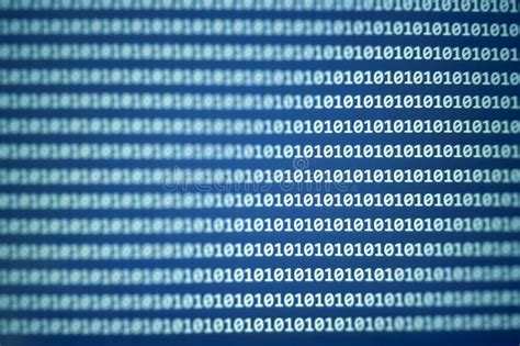 Abstract Representation Of Binary Code Displayed On A Blue Background Emphasizing Technology