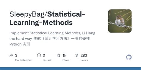 GitHub SleepyBag Statistical Learning Methods Implement Statistical Learning Methods Li Hang