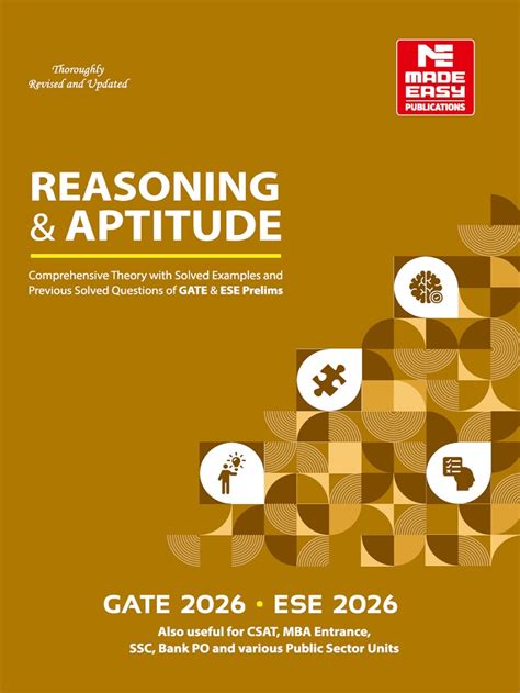 Reasoning And Aptitude Book For Gate And Ese 2026 Made Easy
