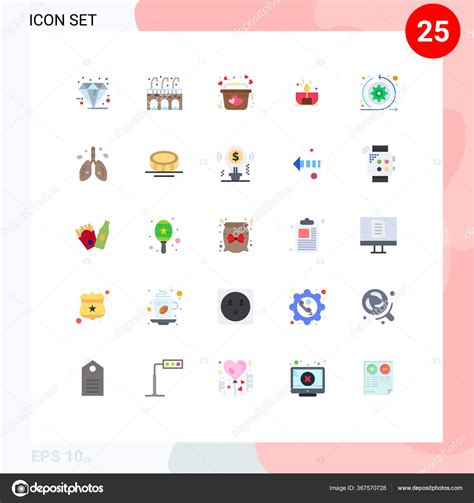 Flat Color Pack Universal Symbols Agile Lighter Basket Light Candle Stock Vector By ©flatart