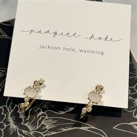 Wholsale Witte Hoepeloorbellen Met Rook En Kristaldetails Voor Je