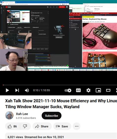 Xah Talk Show On Keyboard Videos