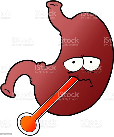 Cartoon Upset Stomach Stock Illustration Download Image Now Art