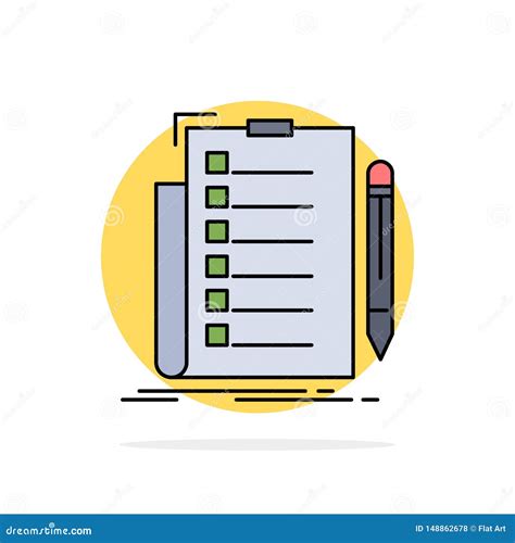 Expertise Checklist Check List Document Flat Color Icon Vector Stock Vector Illustration