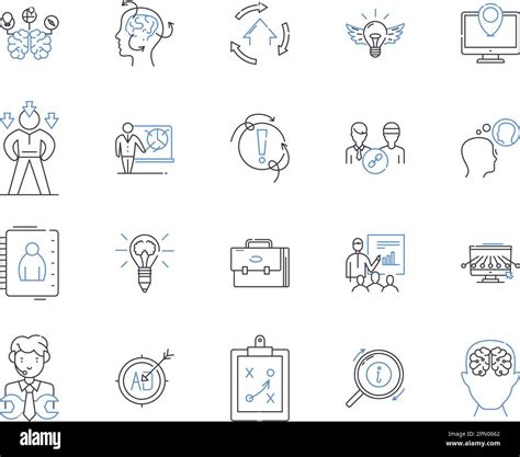 Corporation Work Outline Icons Collection Corporate Work Management Business Organization