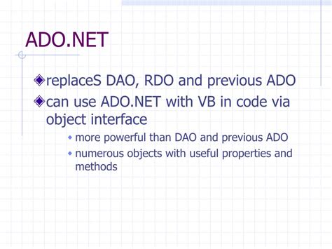 Ppt Cis 338 Using Ado Activex Data Objects Powerpoint Presentation