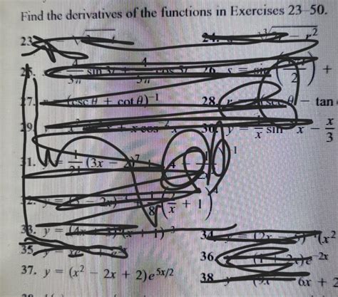 Solved Find The Derivatives Of The Functions In Exercises
