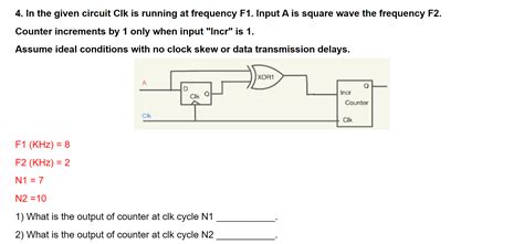 Solved In The Given Circuit Clk Is Running At Frequency F Chegg