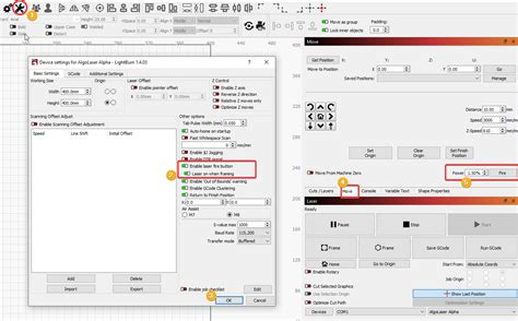 How To Turn On Laser Beam For Seting The Dot LightBurn Software