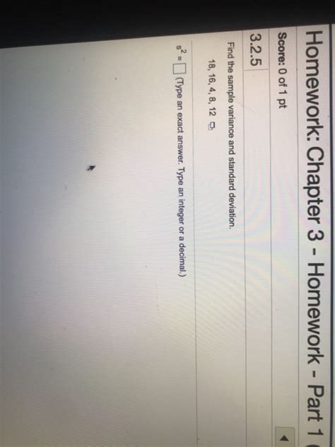 Solved Homework Chapter 3 Homework Part 1 Score 0 Of 1